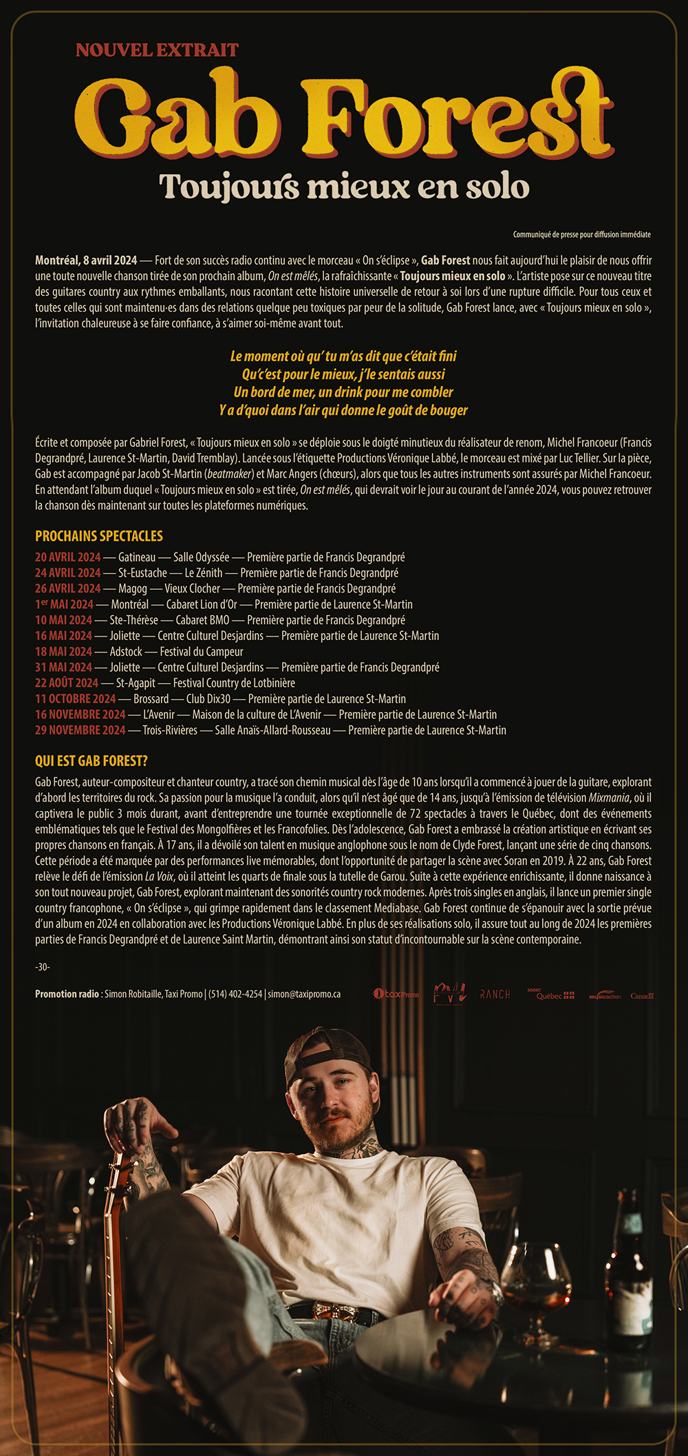 Gab Forest - Toujours mieux en solo